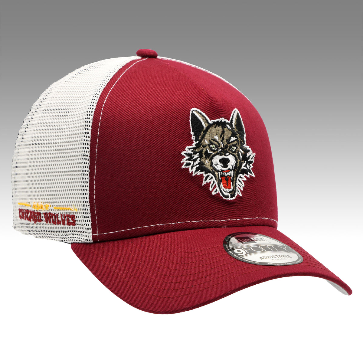 New Era Burgundy 9Forty Trucker Hat – Chicago Wolves Store